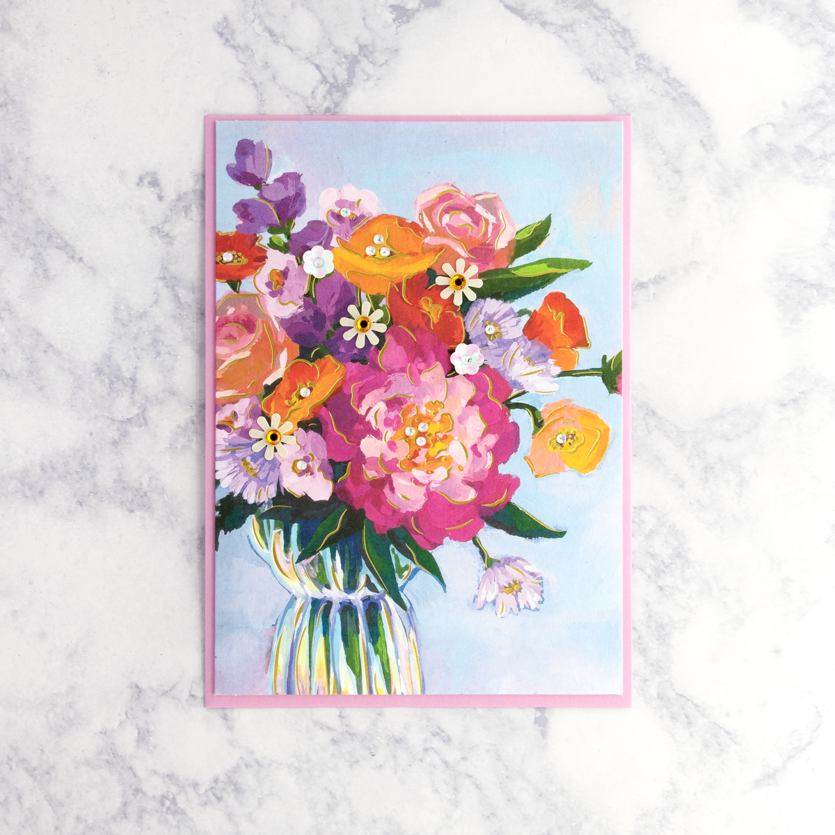 Decorative Floral Valentine's Day Card – Bonsai Paper Co.