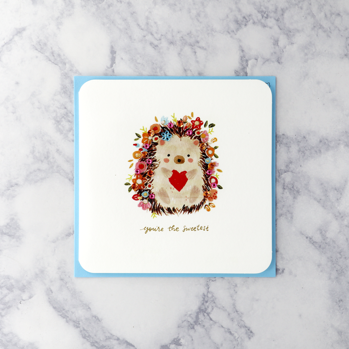 Floral Hedgehog Thank You Card – Bonsai Paper Co.