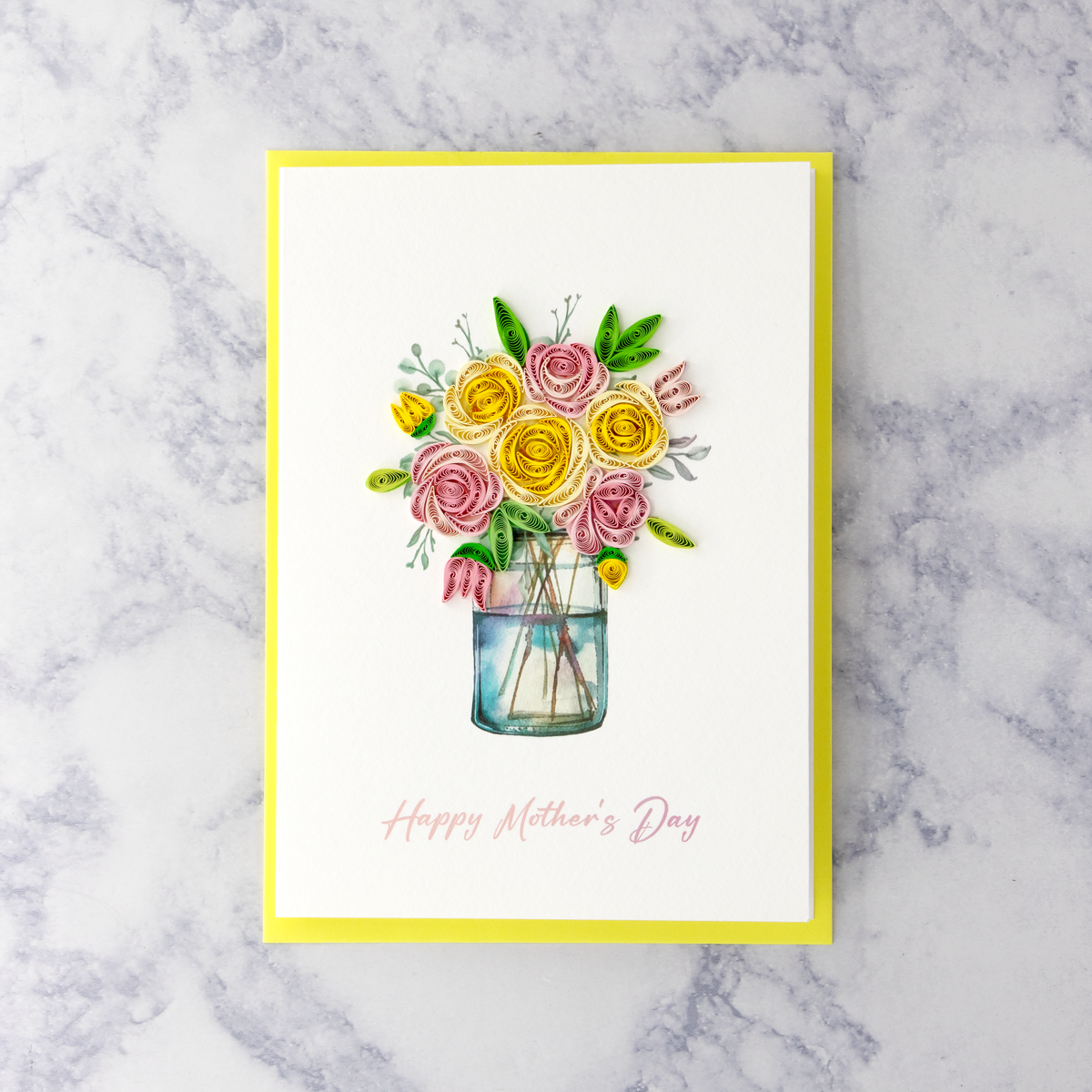 Handmade Bouquet in Vase Mother's Day Card – Bonsai Paper Co.