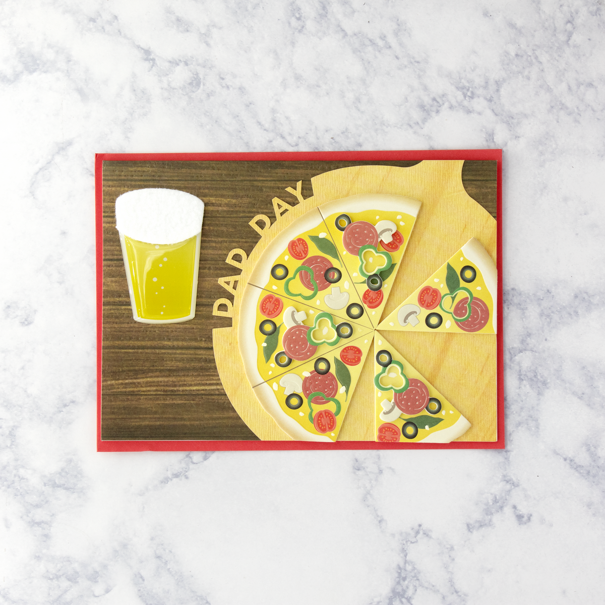 Handmade Pizza Dinner & Beer Father's Day Card – Bonsai Paper Co.