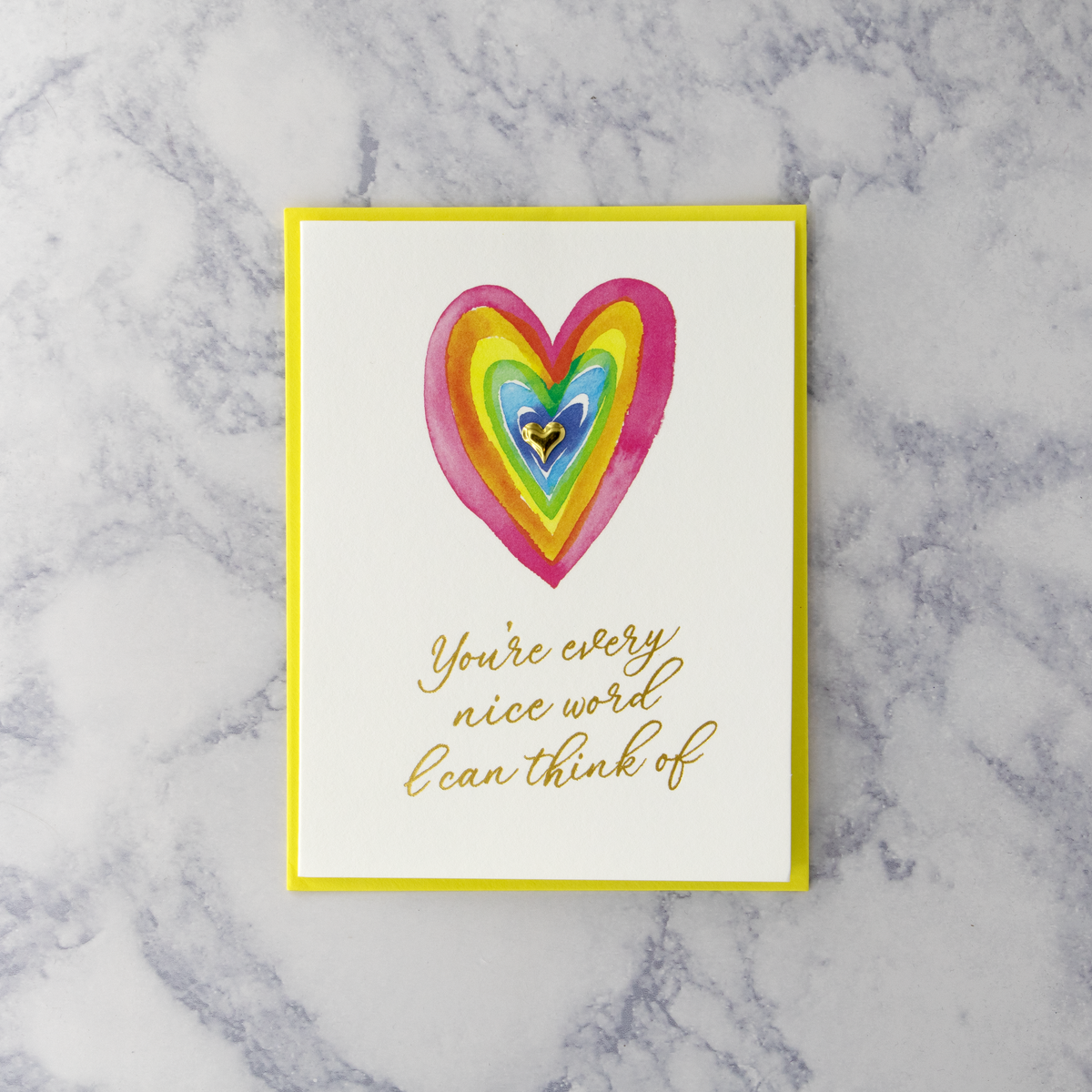 Heart Rainbow Valentine’s Day Card – Bonsai Paper Co.