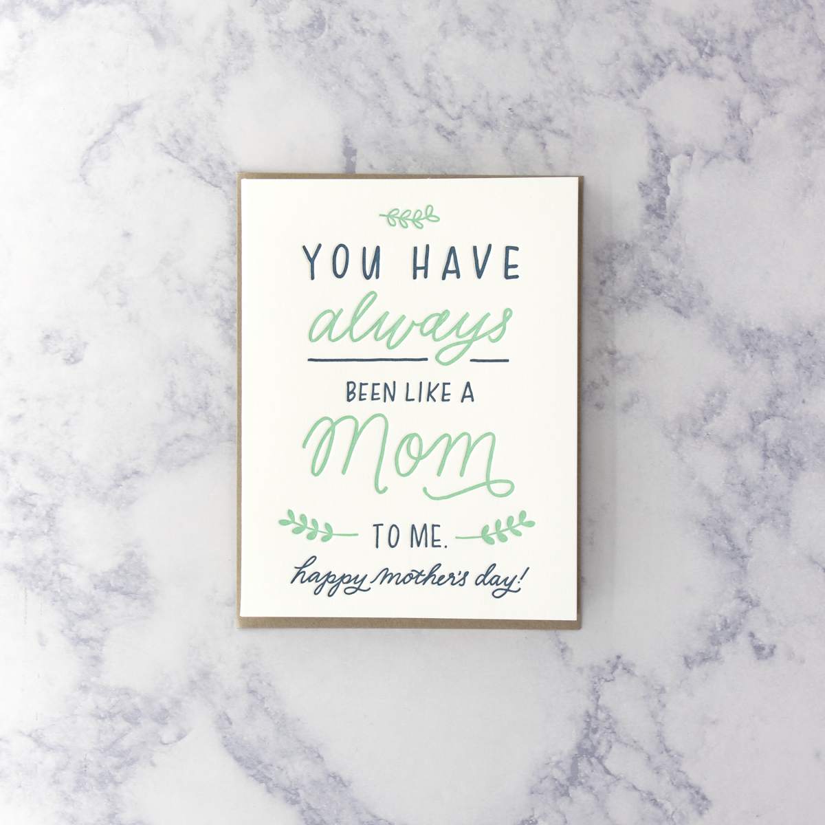 Letterpress "Like A Mom" Mother's Day Card – Bonsai Paper Co.