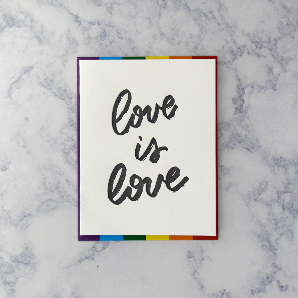 Letterpress “Love Is Love” LGBTQIA+ Pride Friendship Card – Bonsai ...