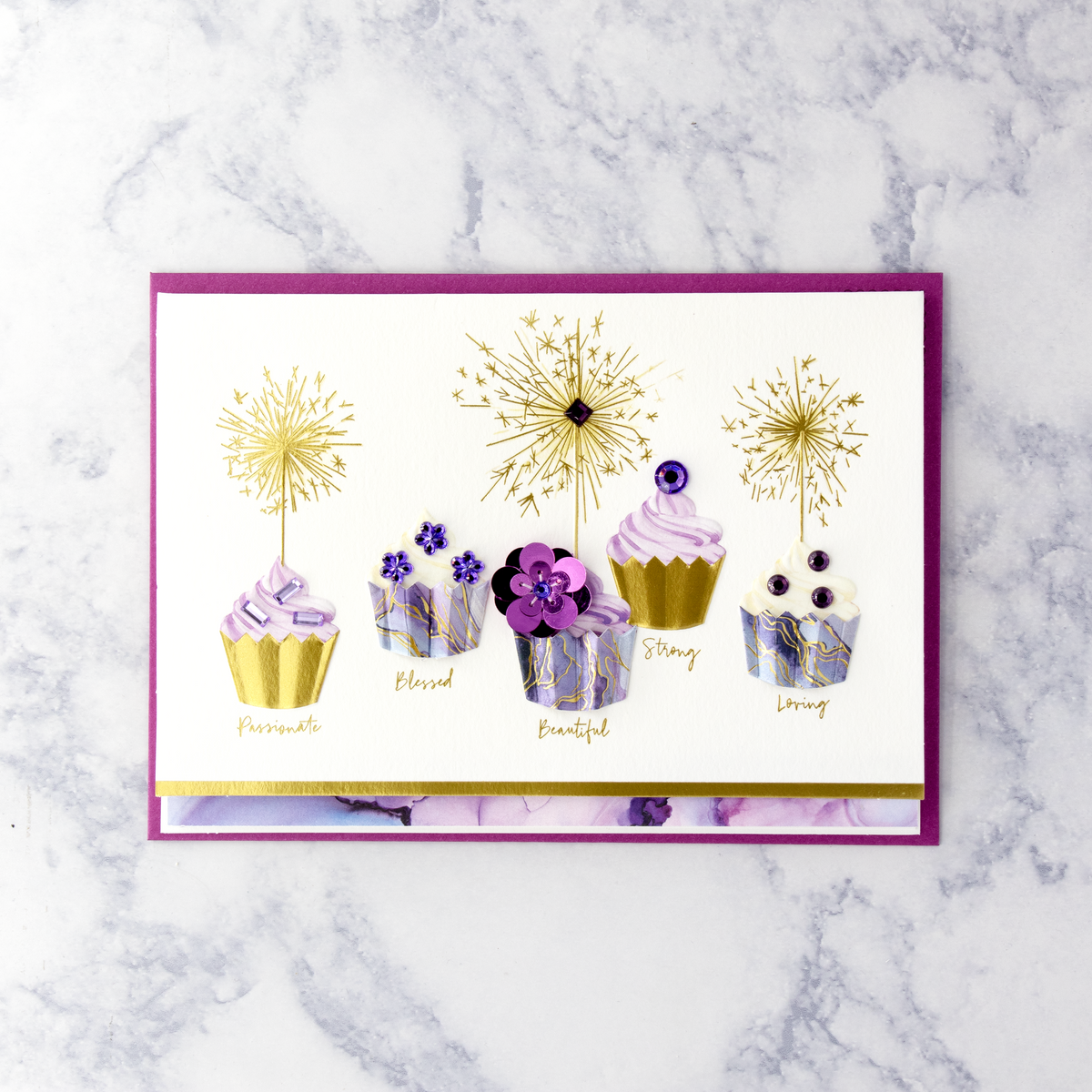 Sparkler Compliment Cupcakes Birthday Card – Bonsai Paper Co.