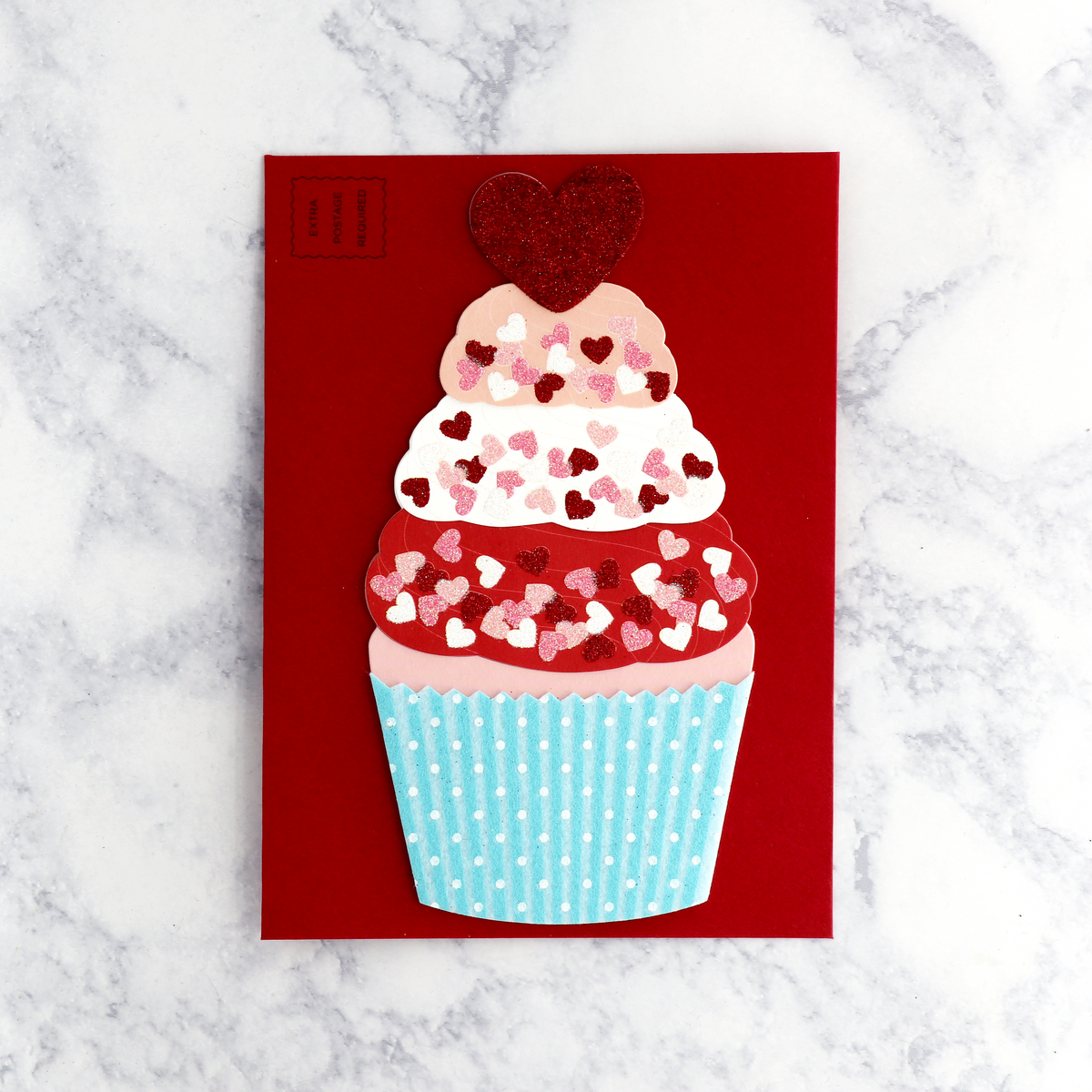 Die-Cut Cupcake Valentine’s Day Card – Bonsai Paper Co.