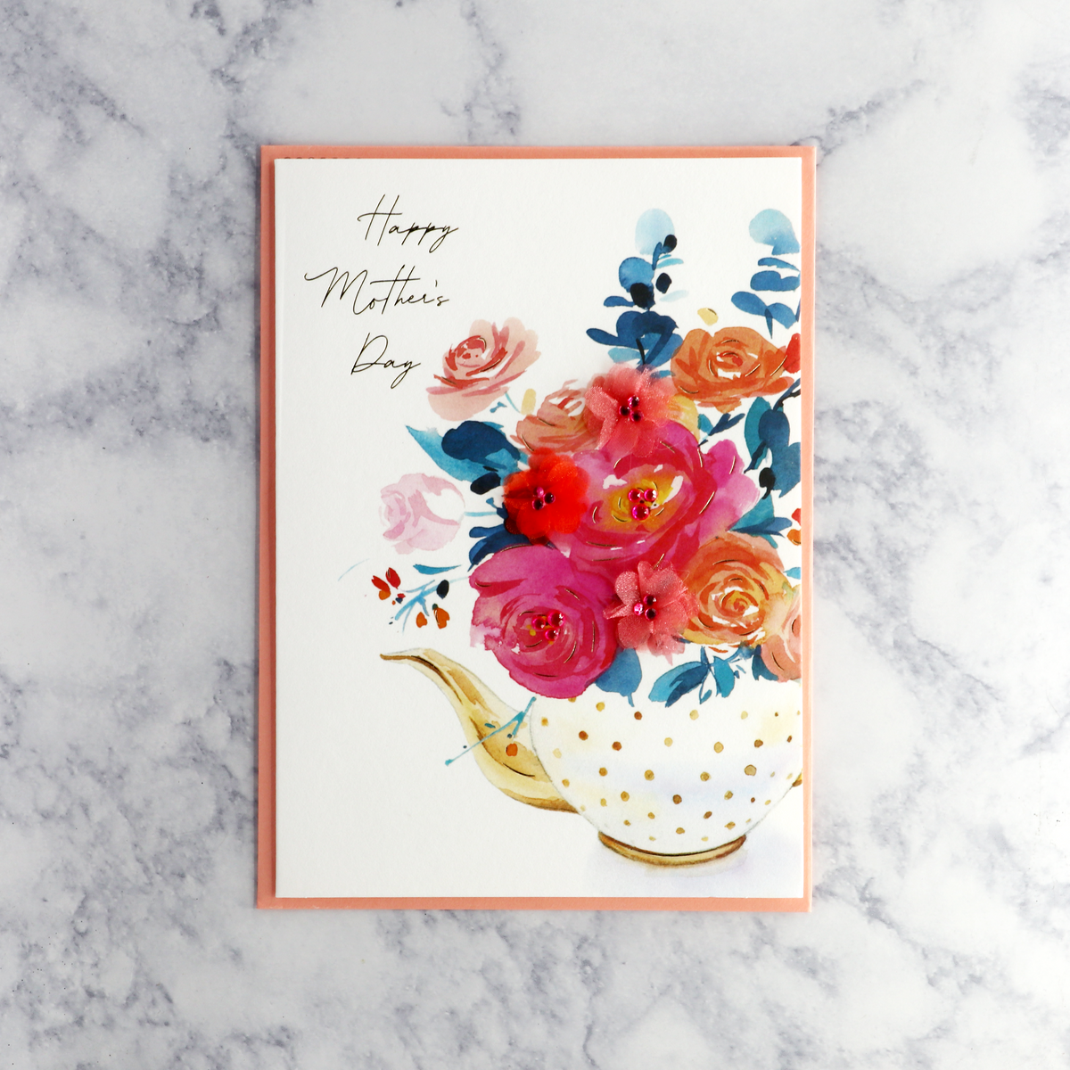 Floral Teapot Mother's Day Card – Bonsai Paper Co.