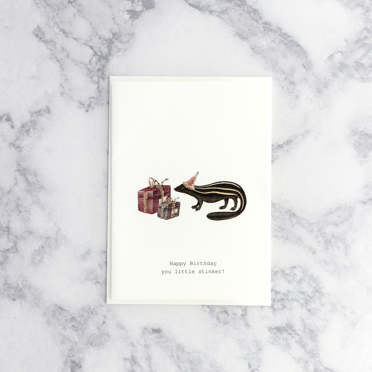 Skunk Birthday Card – Bonsai Paper Co.