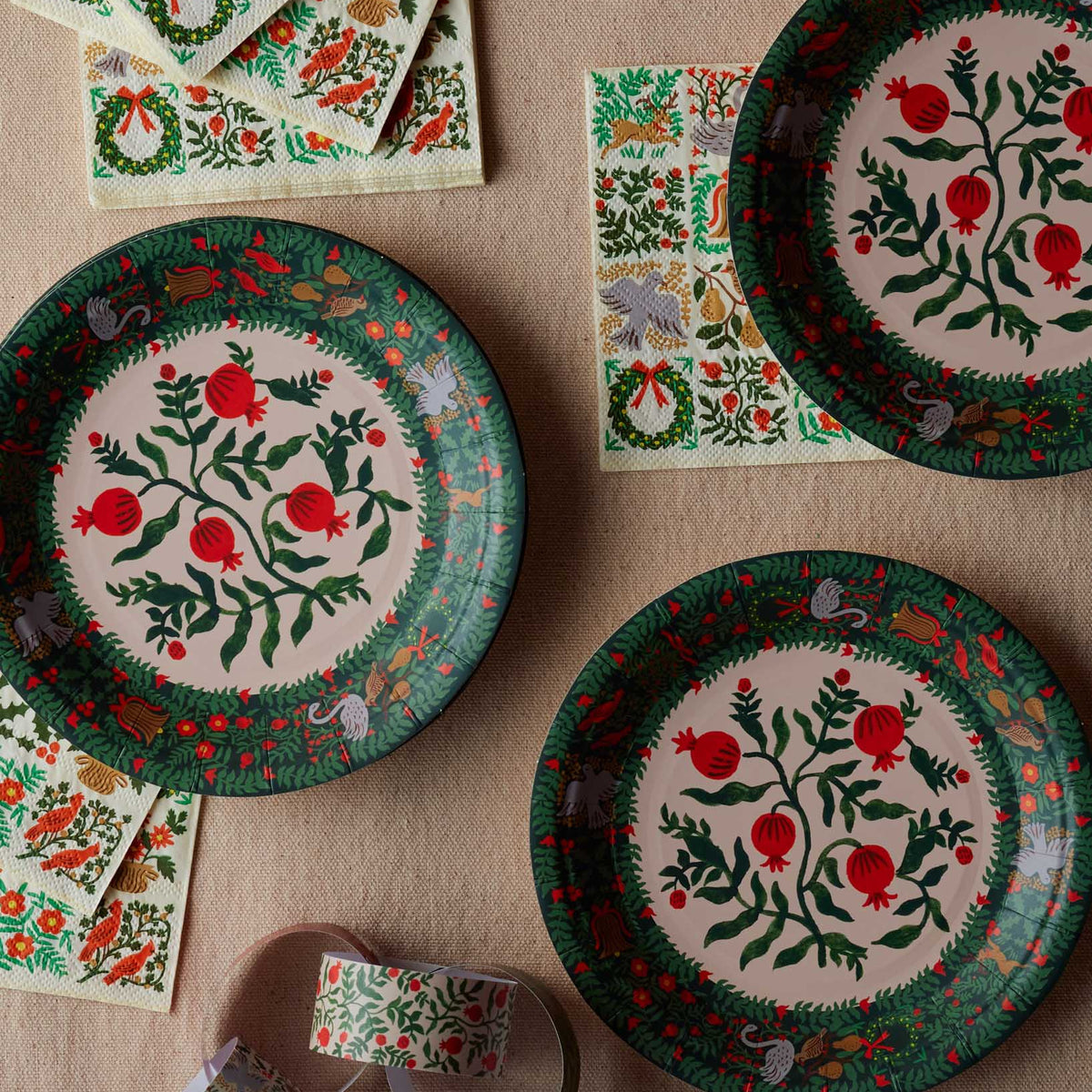 Christmastide Patterned Christmas Small Plates (Set of 10) – Bonsai ...