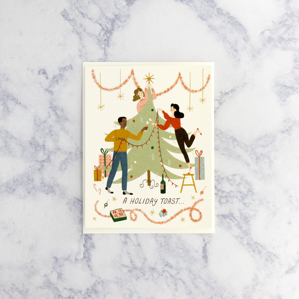 “A Holiday Toast” Christmas Card – Bonsai Paper Co.