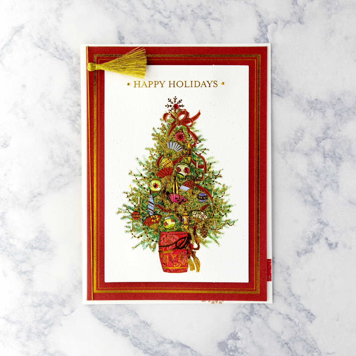 Asian Fan Tree Holiday Card – Bonsai Paper Co.