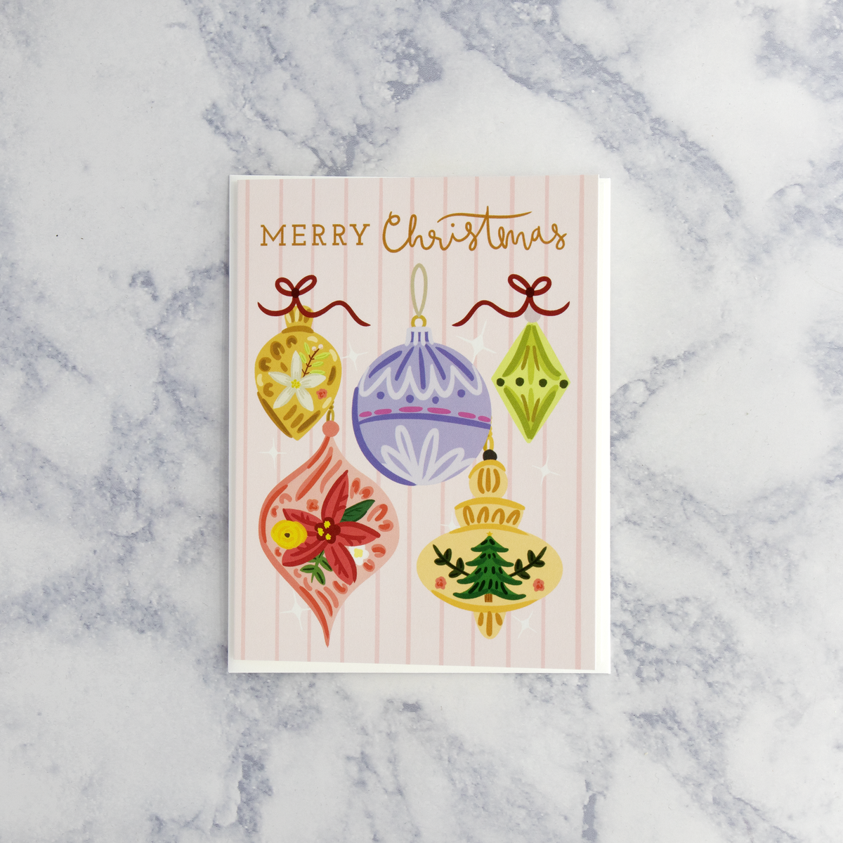 Colorful Ornaments Christmas Card – Bonsai Paper Co.