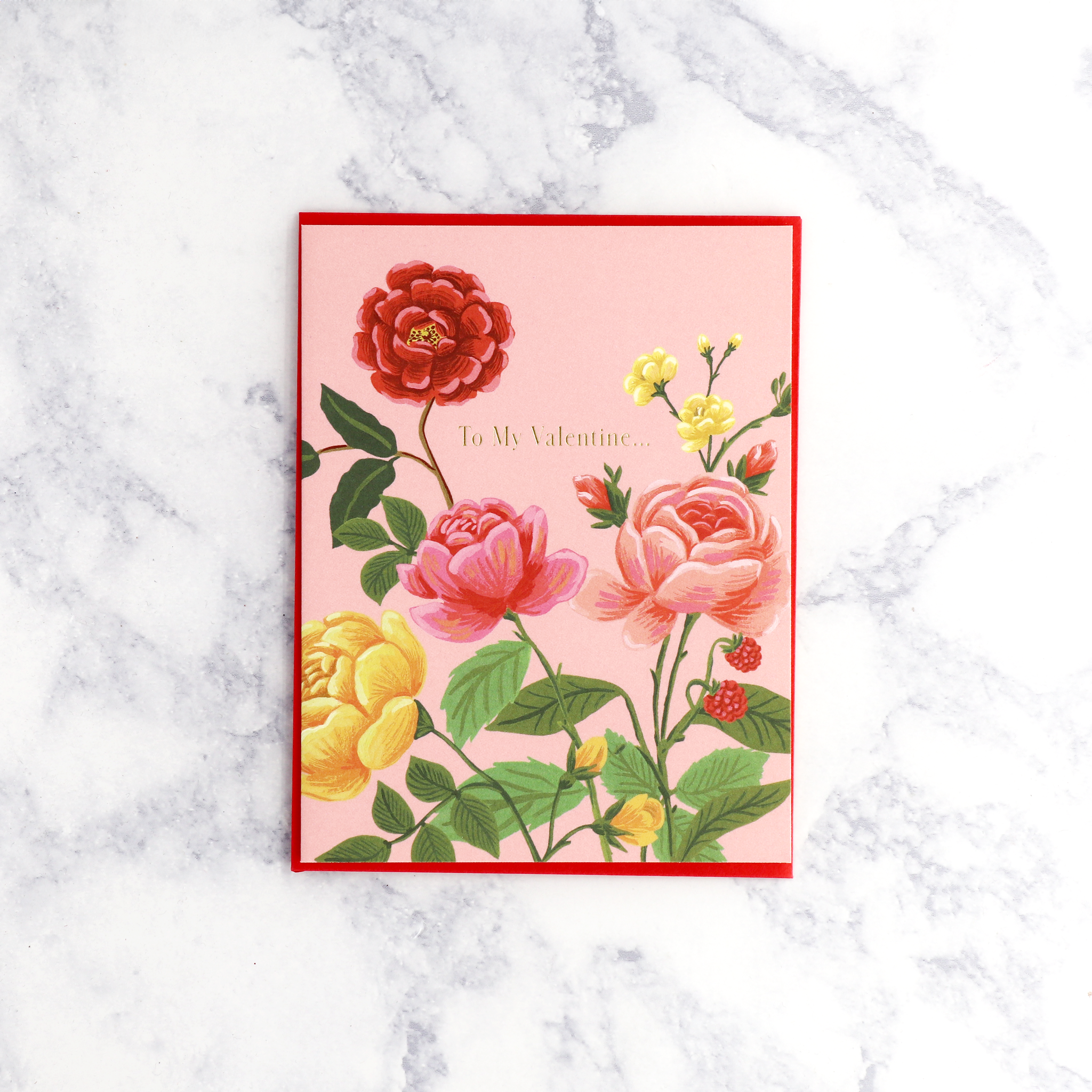 Flower Garden "To My Valentine" Valentine's Day Card – Bonsai Paper Co.