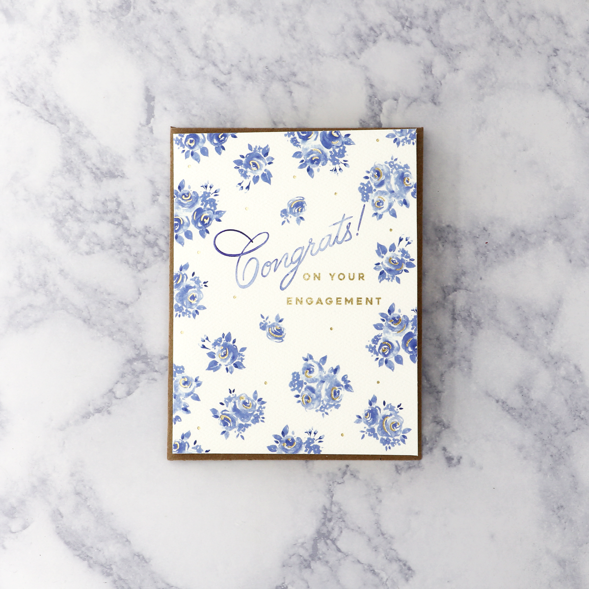 French Blue Engagement Card – Bonsai Paper Co.