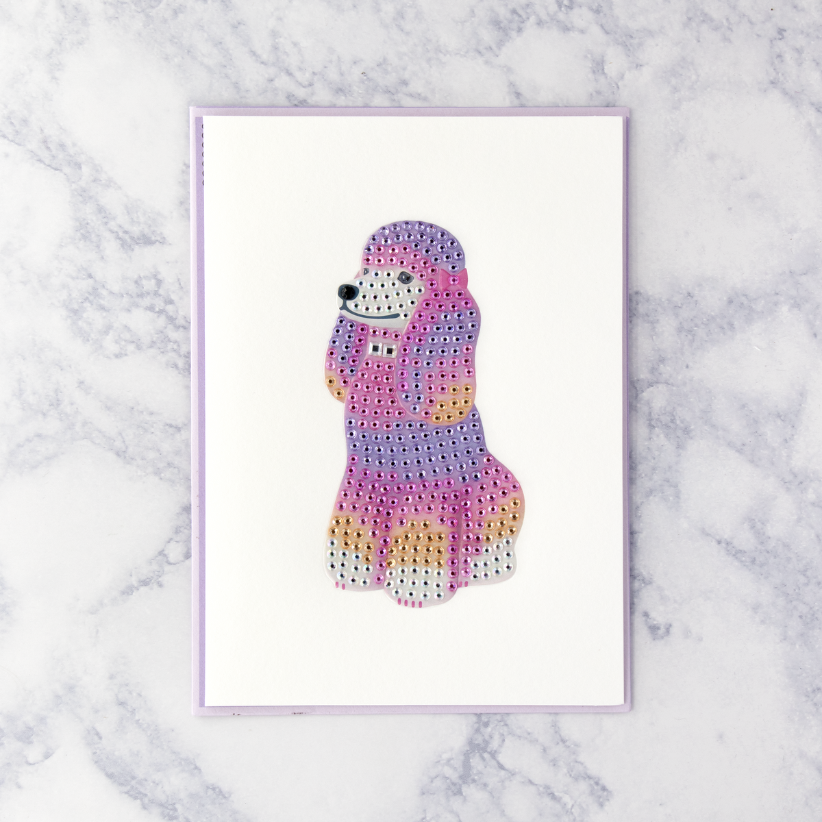 Gemmed Ombré Poodle Blank Card – Bonsai Paper Co.