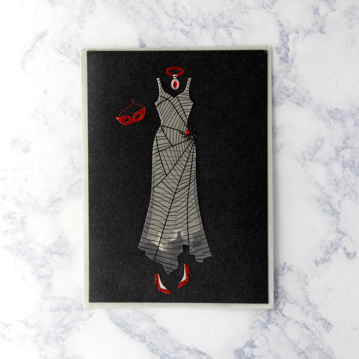 Handmade Spider Web Dress Halloween Card – Bonsai Paper Co.