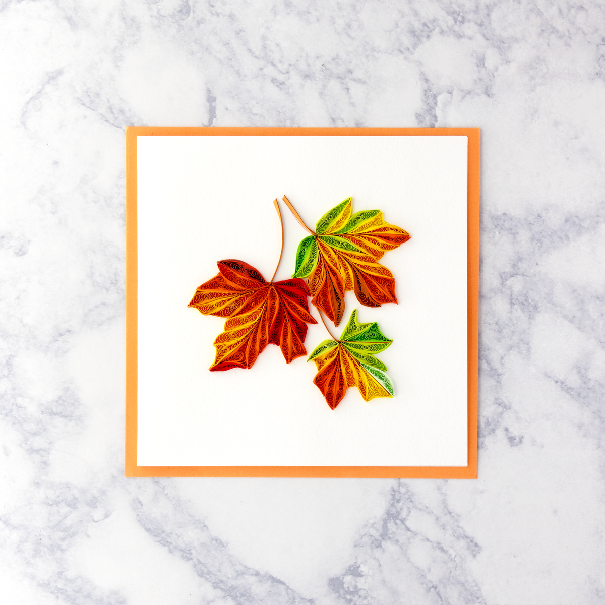 Handmade Fall Leaves Quilling Blank Card – Bonsai Paper Co.