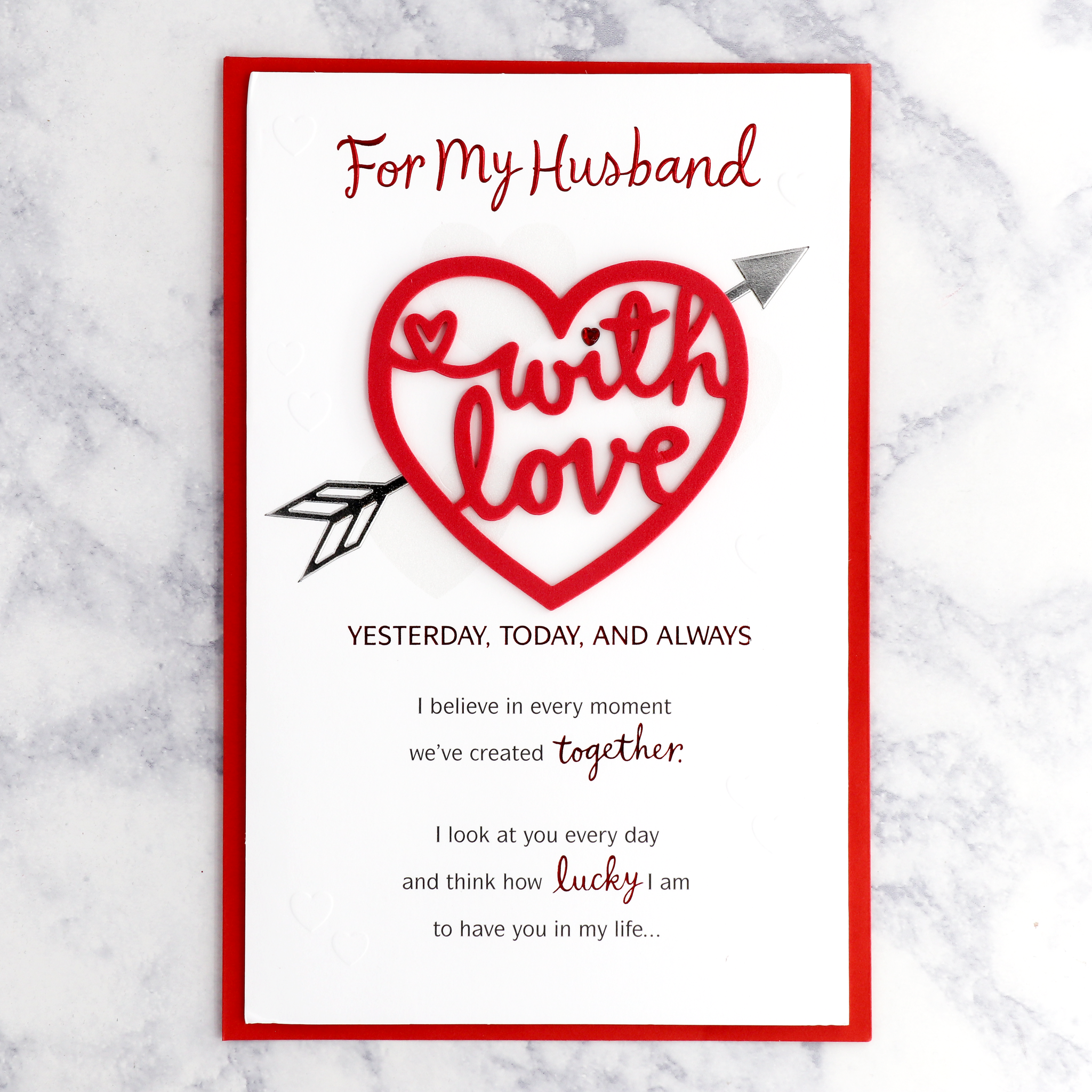 Heart & Arrow Valentine's Day Card (Husband) – Bonsai Paper Co.