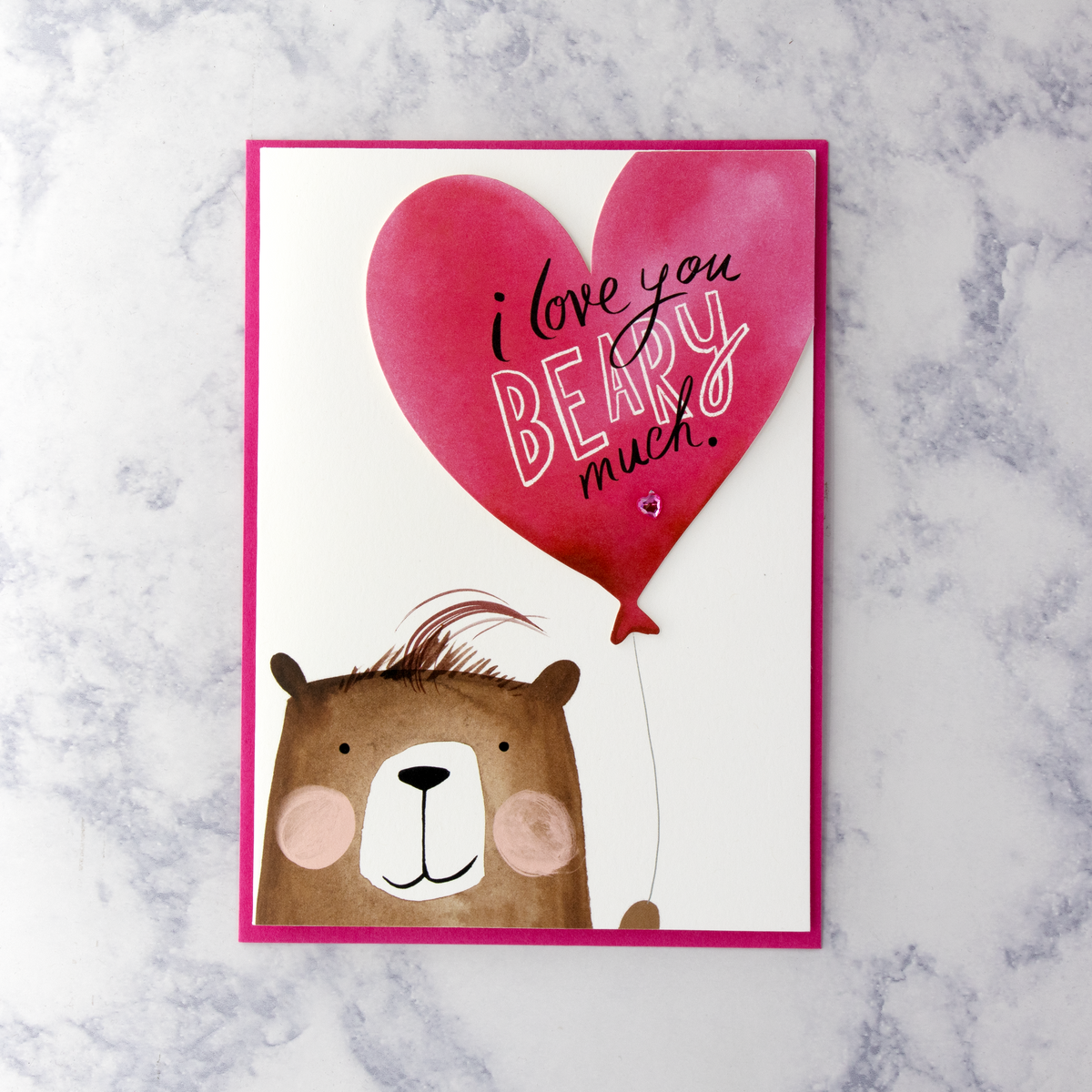 "I Love You Beary Much" Valentine’s Day Card – Bonsai Paper Co.