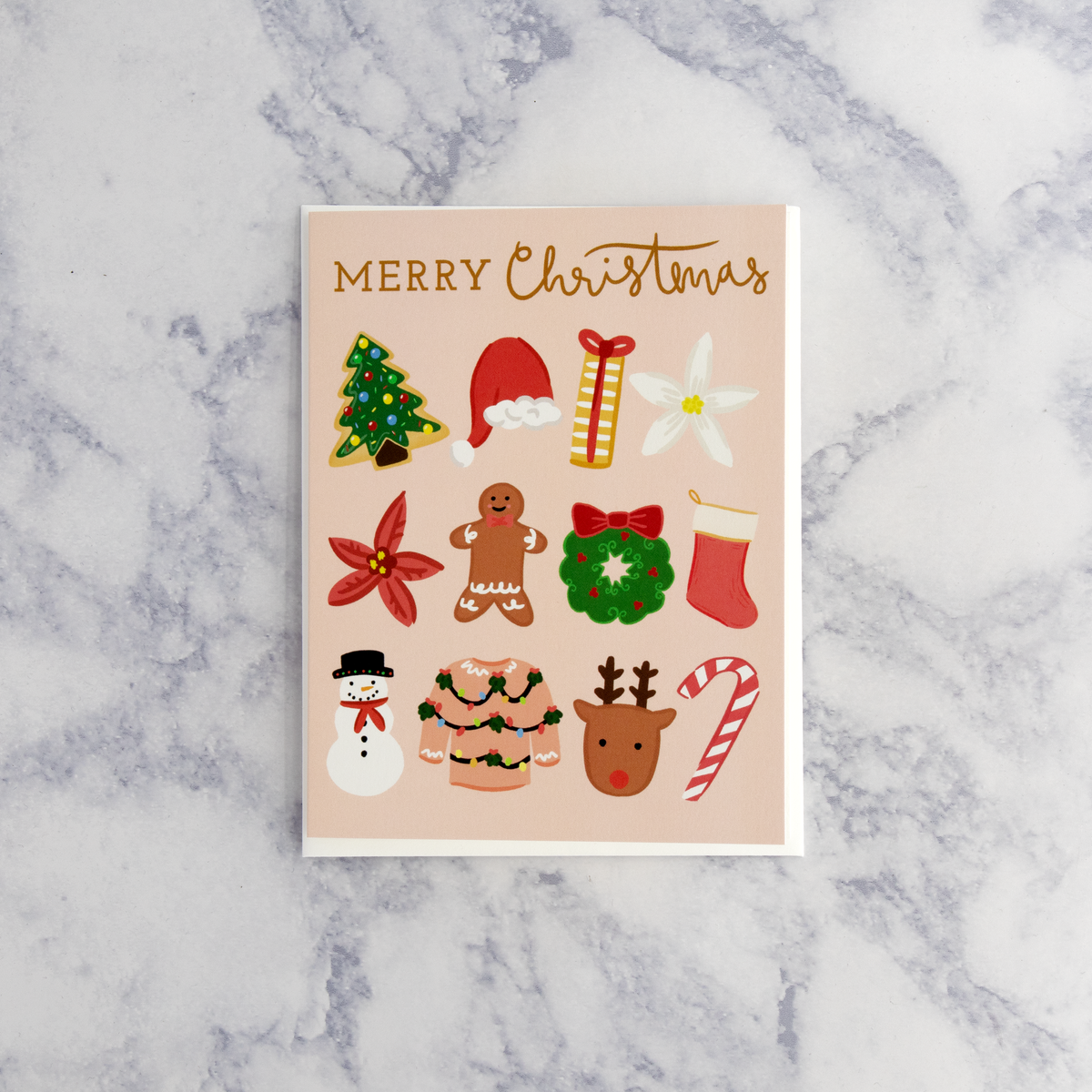 Illustrated Icons Christmas Card – Bonsai Paper Co.