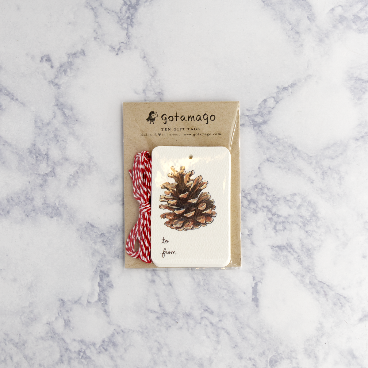 Illustrated Pinecone Christmas Gift Tags (Set of 10) – Bonsai Paper Co.