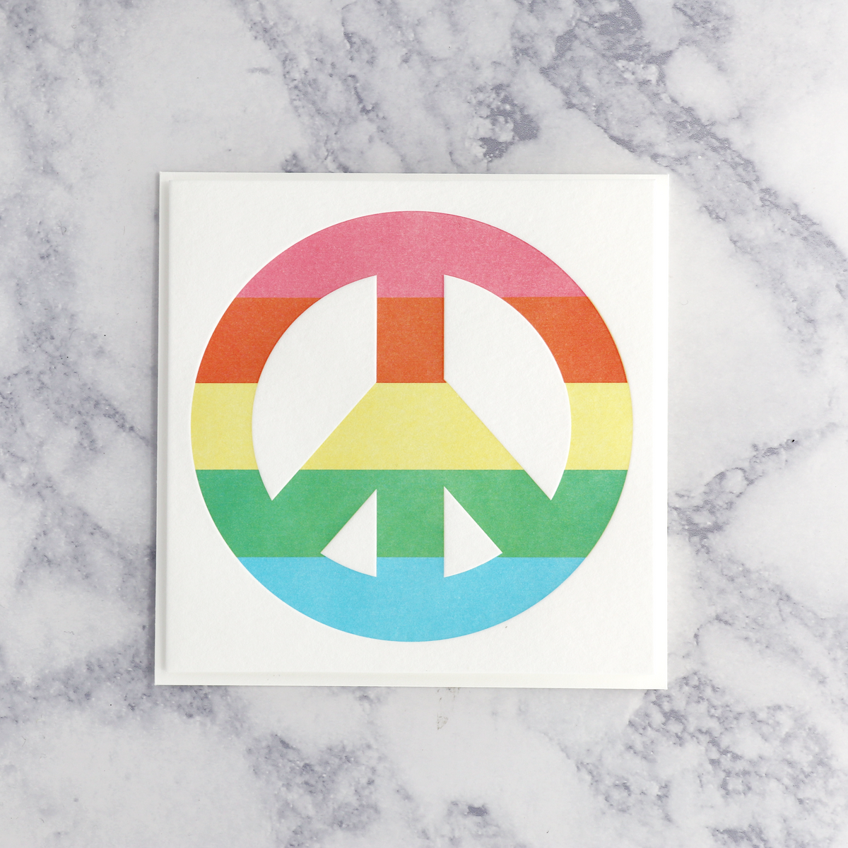 Letterpress Peace Sign Blank Card – Bonsai Paper Co.