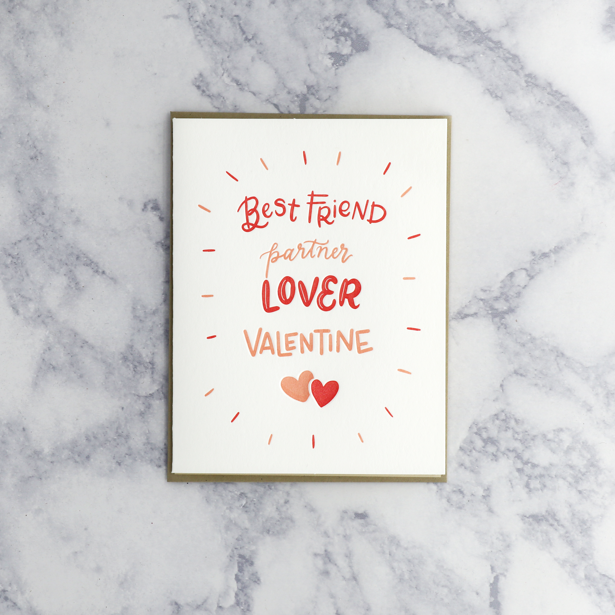 Letterpress "Best Friend, Partner..." Valentine's Day Card – Bonsai ...