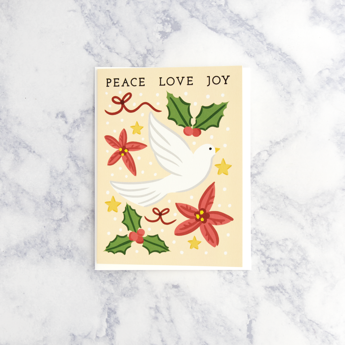 "Peace Love Joy" Christmas Card – Bonsai Paper Co.