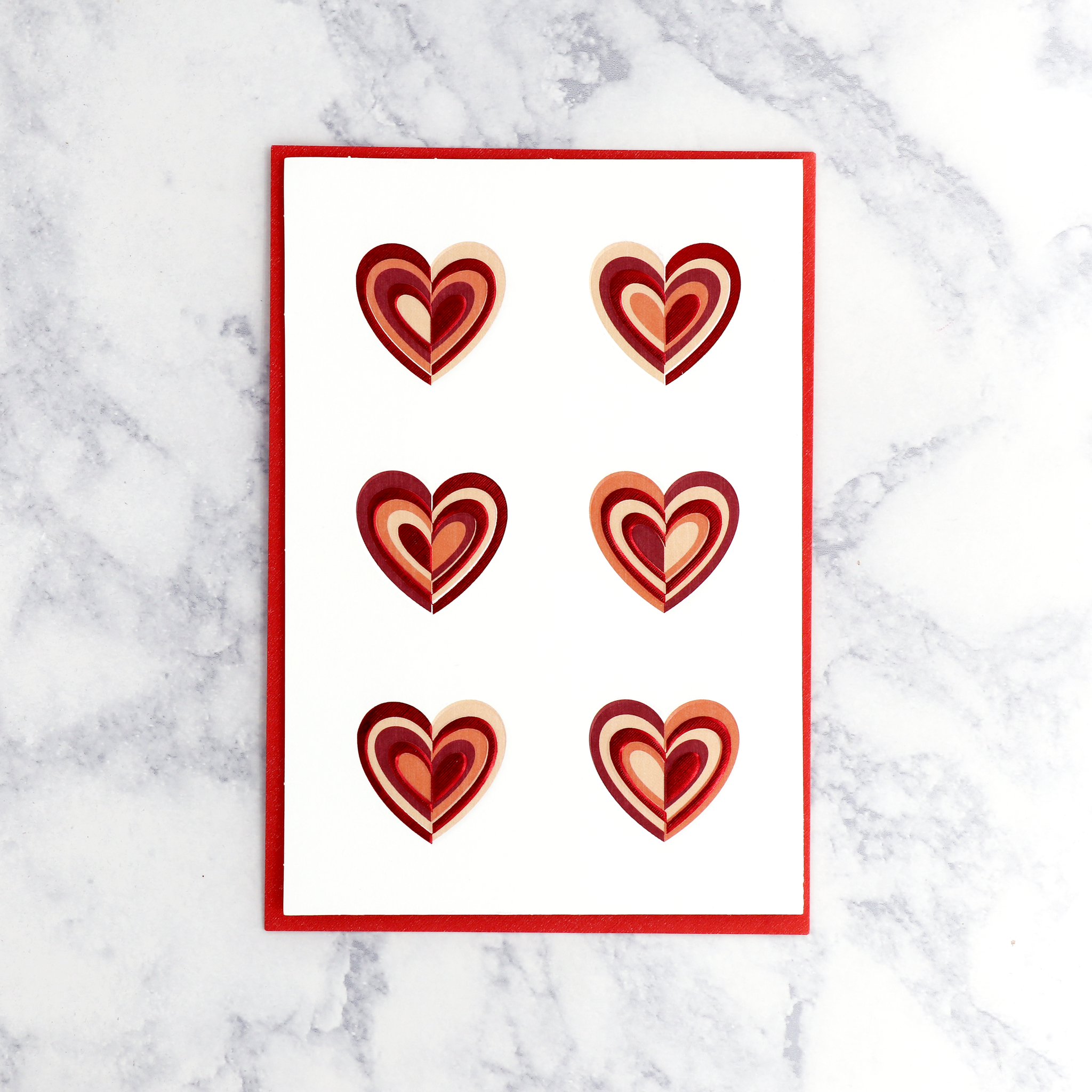 Row Of Hearts Valentine's Day Card – Bonsai Paper Co.