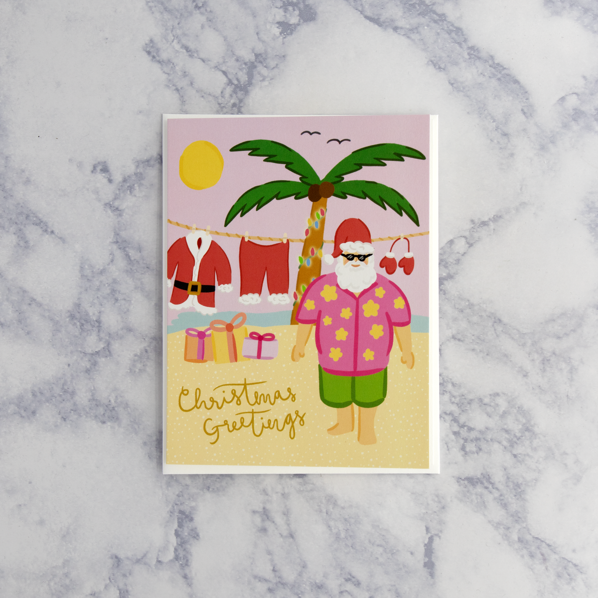 Santa's Vacation Christmas Card – Bonsai Paper Co.