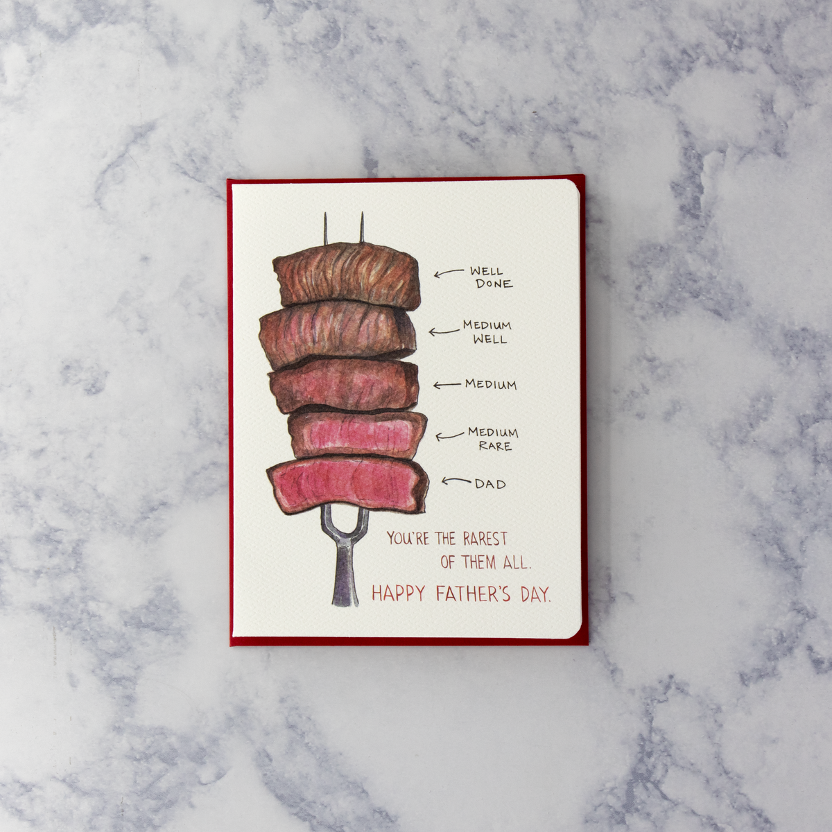 Steak "Rarest Of Them All" Father's Day Card (Dad) – Bonsai Paper Co.