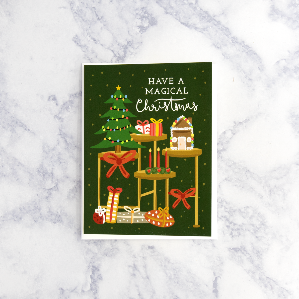 Tiered Stands Christmas Card – Bonsai Paper Co.
