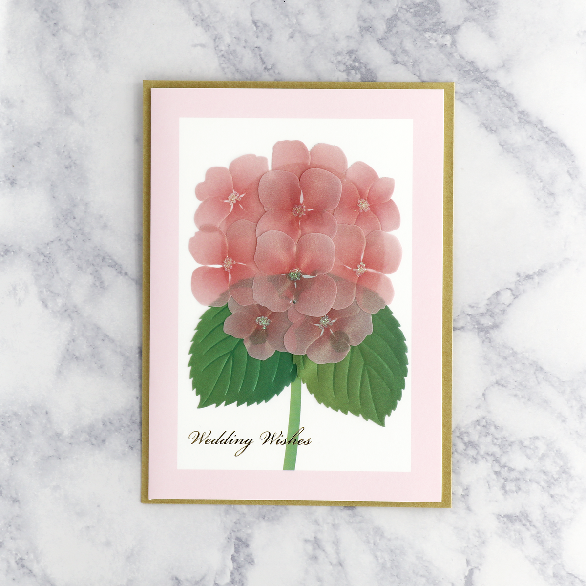 Vellum Hydrangea Wedding Card – Bonsai Paper Co.