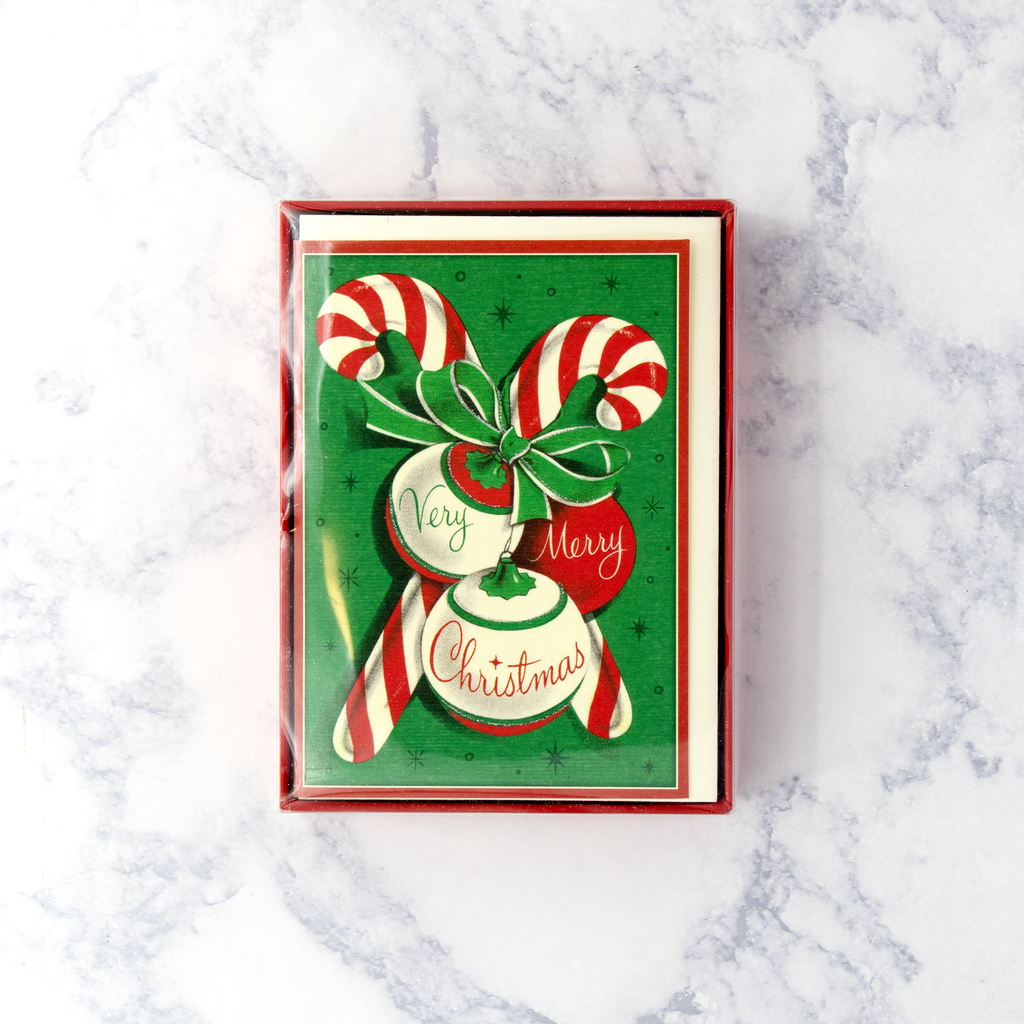 Vintage Candy Canes Christmas Boxed Notes (Set of 10) – Bonsai Paper Co.