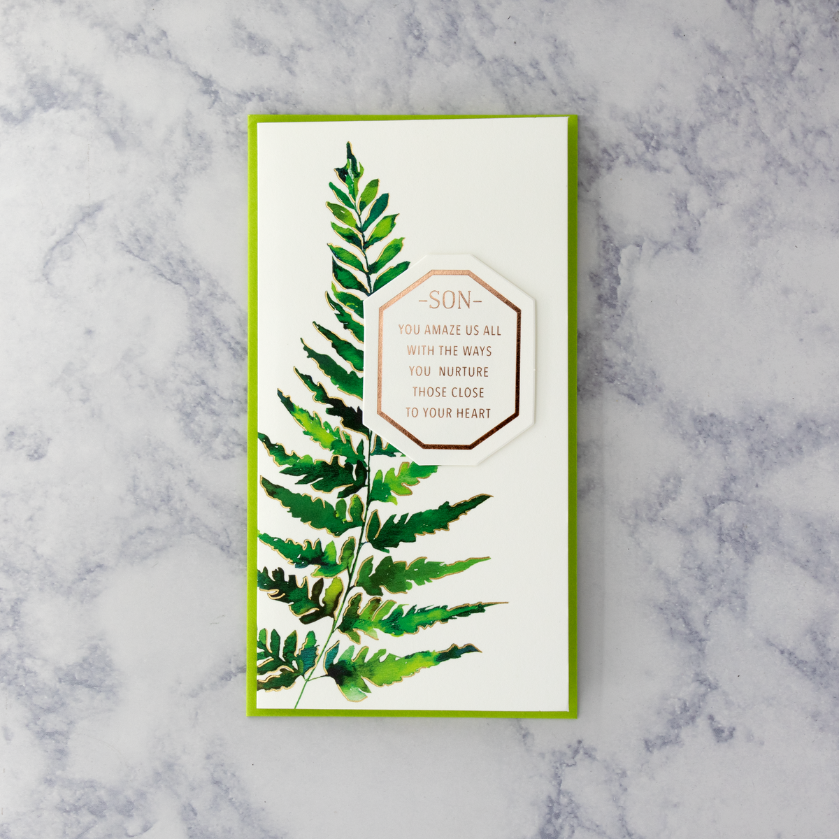 Watercolor Fern Father's Day Card (Son) – Bonsai Paper Co.