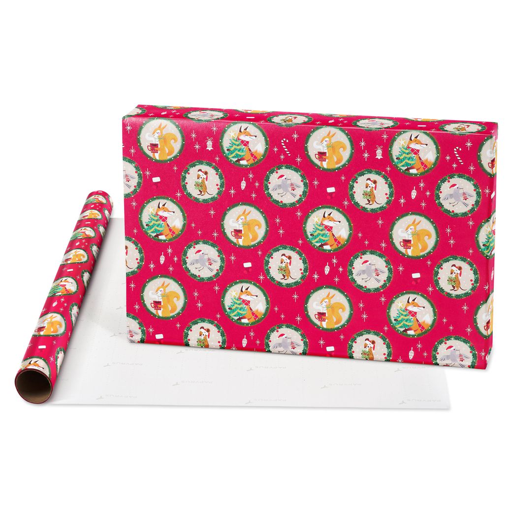 Forest Critter Friends Christmas Roll Wrap – Bonsai Paper Co.