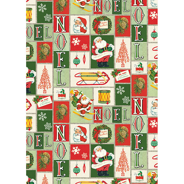 Vintage Patterned Noel Christmas Flat Wrap – Bonsai Paper Co.