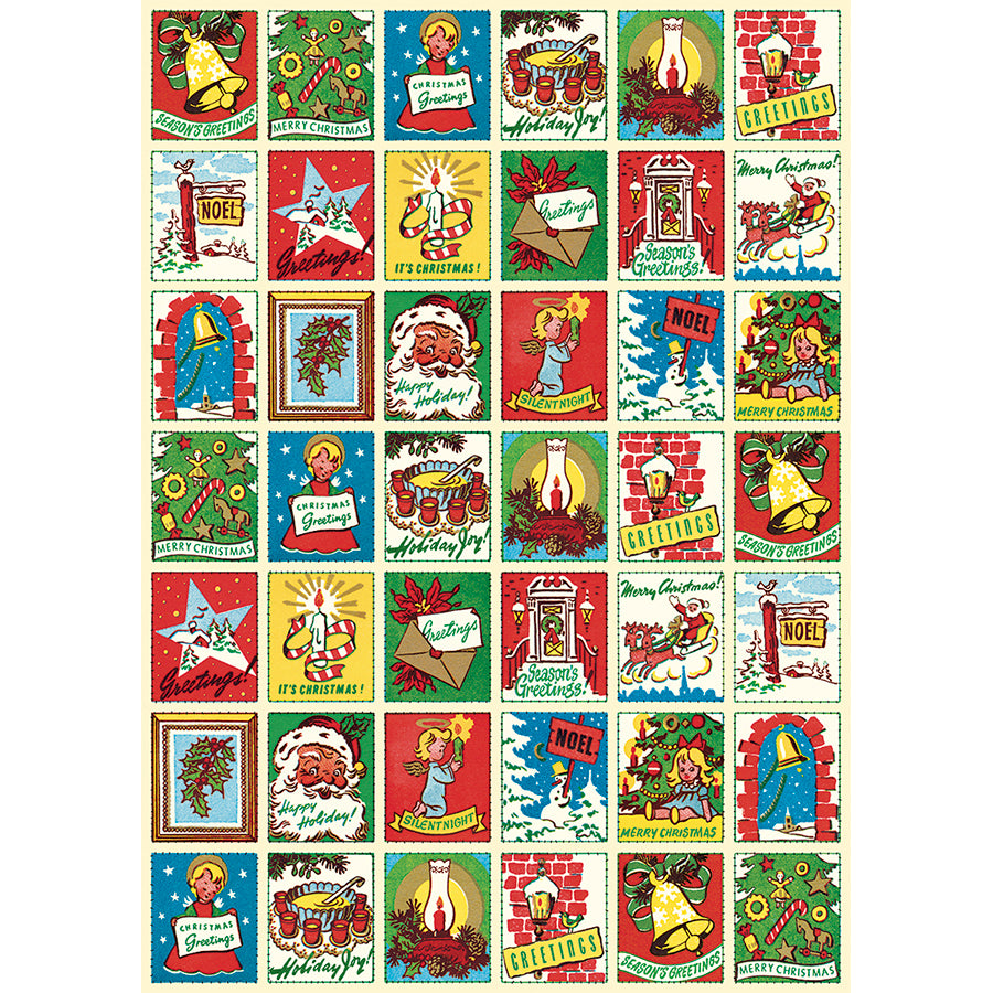 Vintage Illustrated Quilt Christmas Flat Wrap – Bonsai Paper Co.