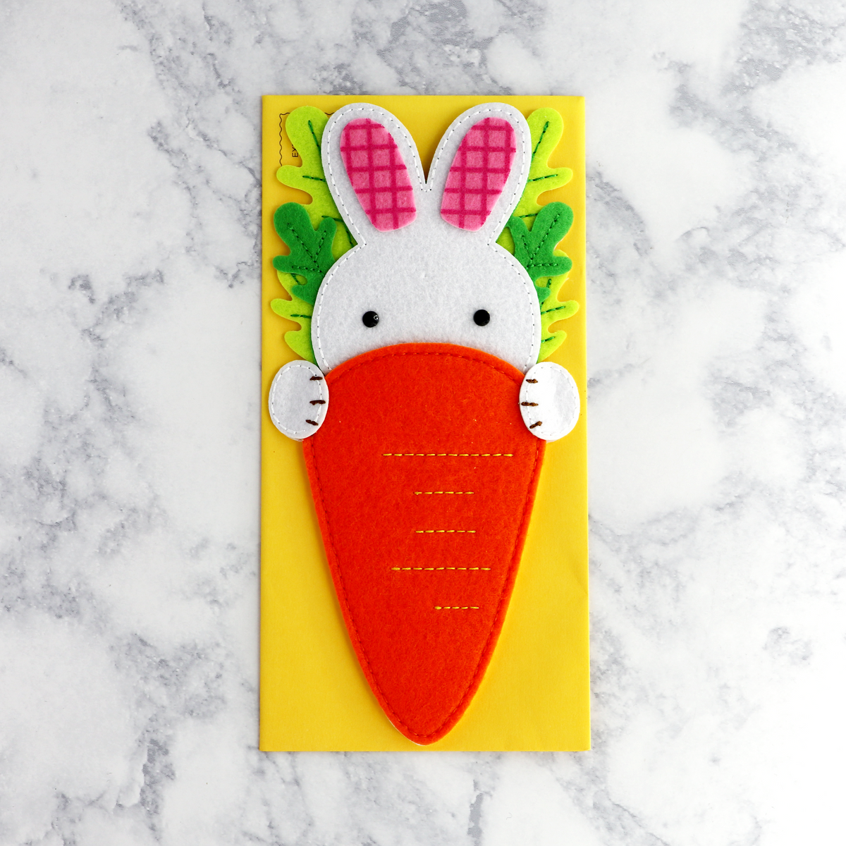 Die-Cut Bunny & Carrot Easter Card – Bonsai Paper Co.