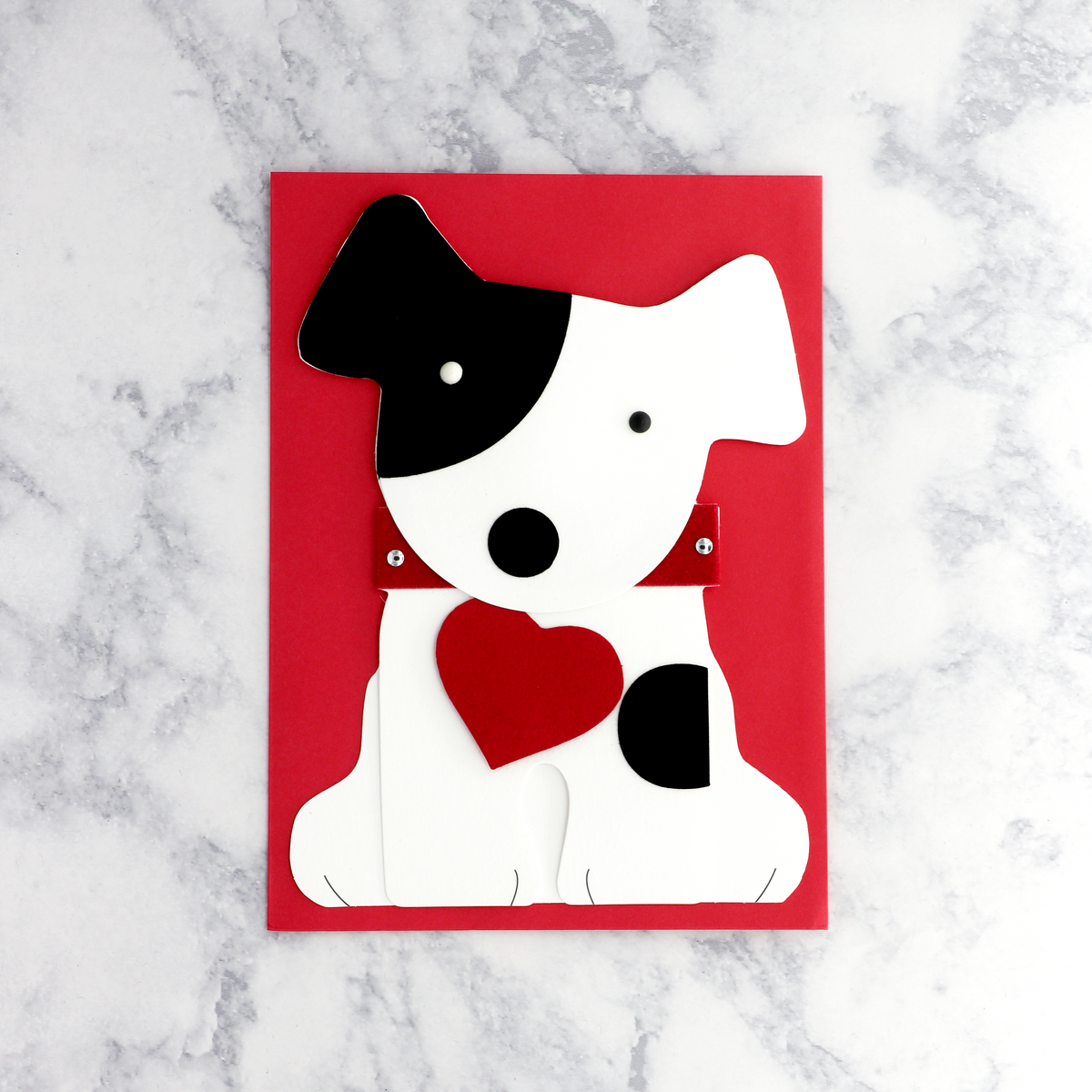 Die-Cut Dog Valentine's Day Card – Bonsai Paper Co.