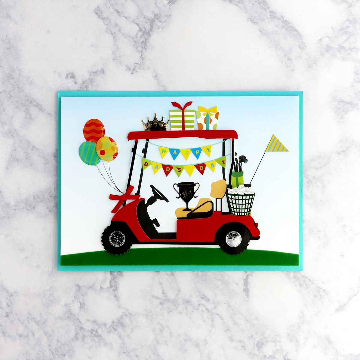 Handmade Golf Cart Father's Day Card – Bonsai Paper Co.