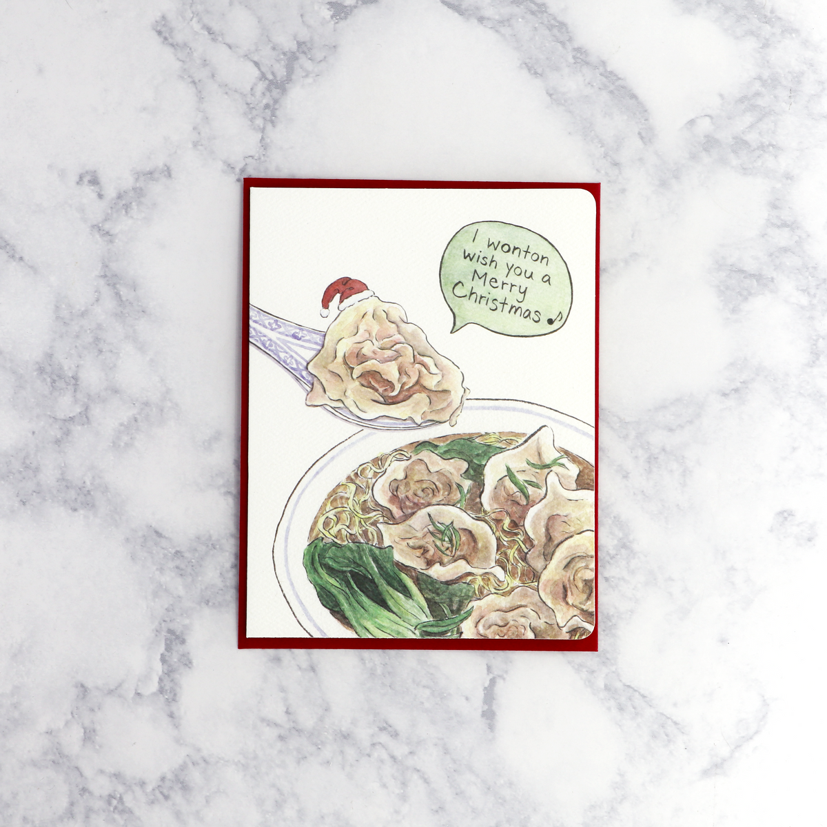Wonton Christmas Card – Bonsai Paper Co.