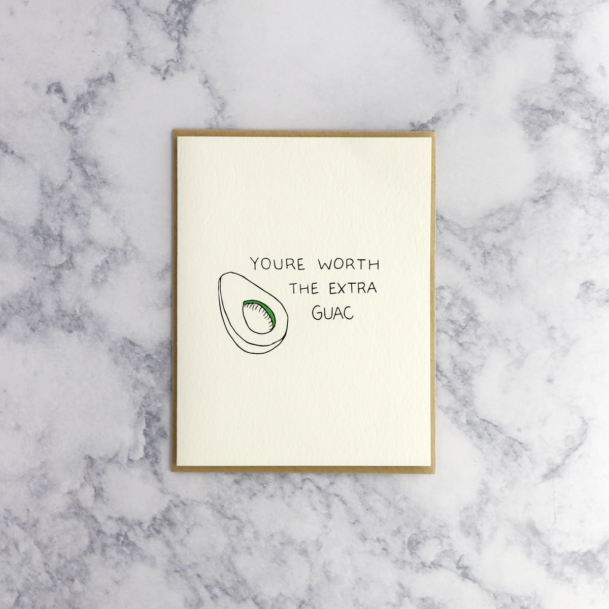 Worth The Extra Guac Romance Card – Bonsai Paper Co.